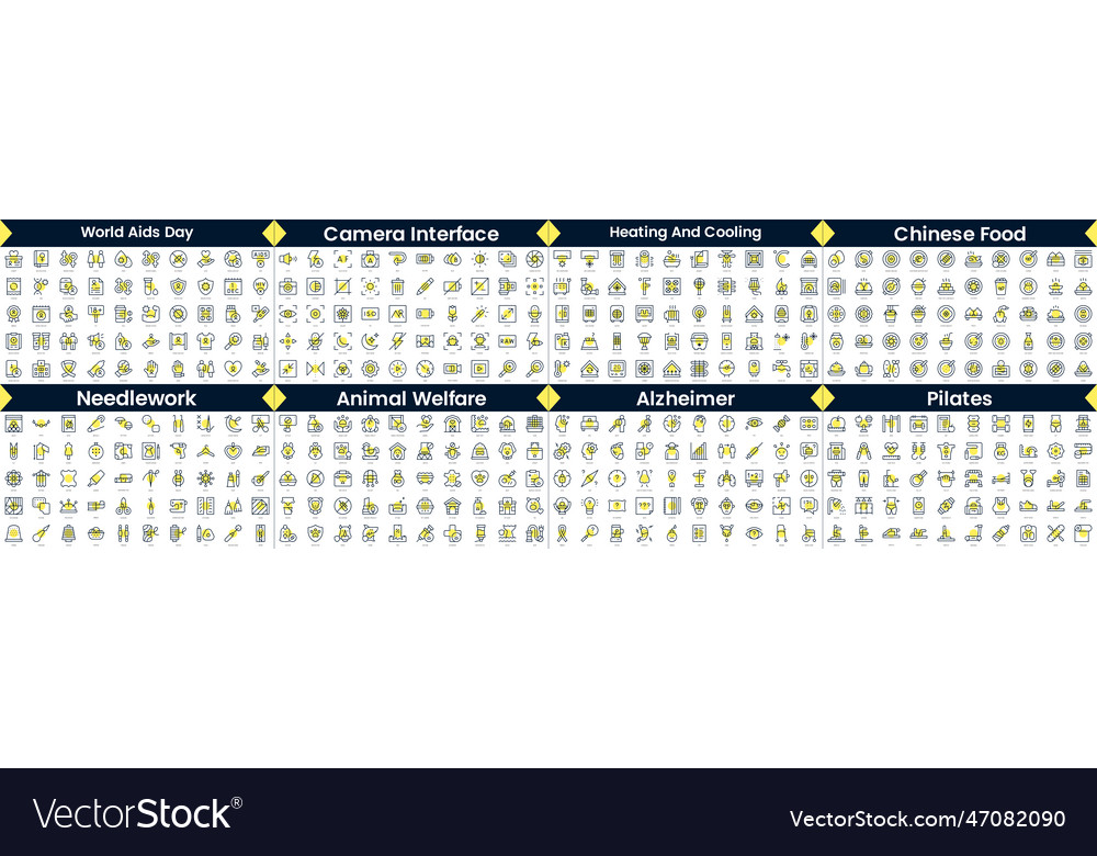 Linear style icons pack in this bundle include Vector Image
