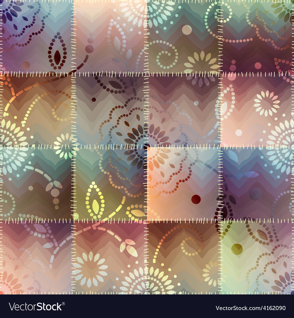 Patchwork with gradient effect Royalty Free Vector Image