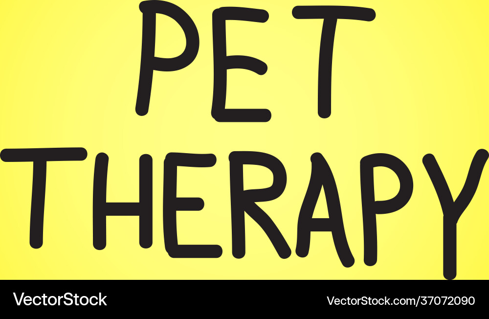 Pet therapy word on a note paper with pin on whit Vector Image