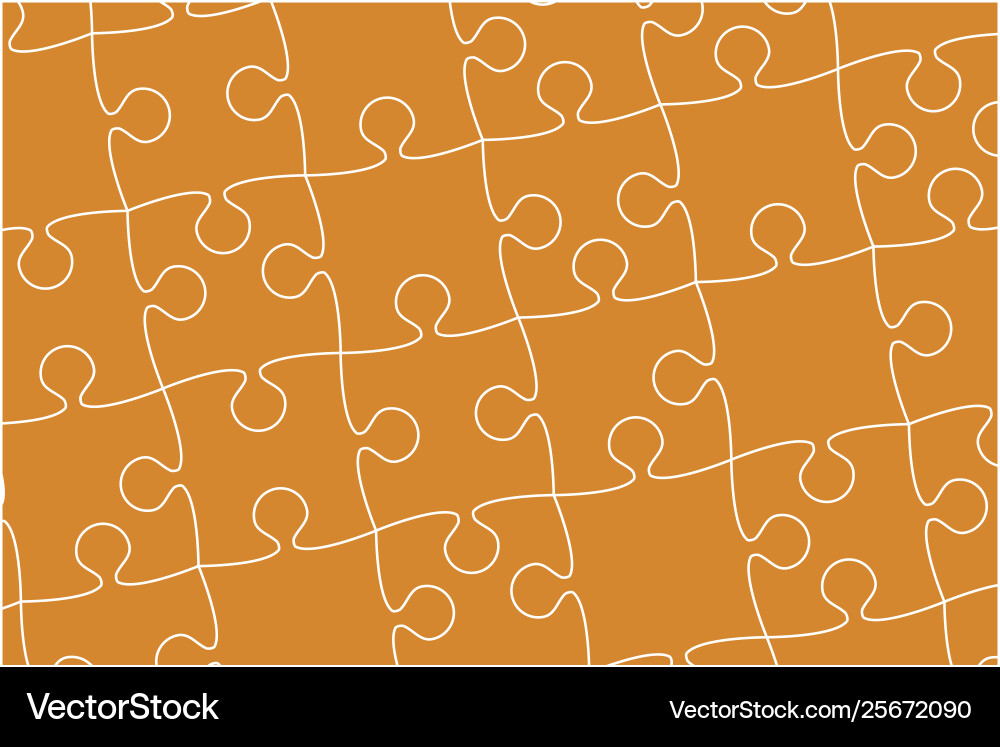 Puzzle jigsaw pieces background banner or blank Vector Image