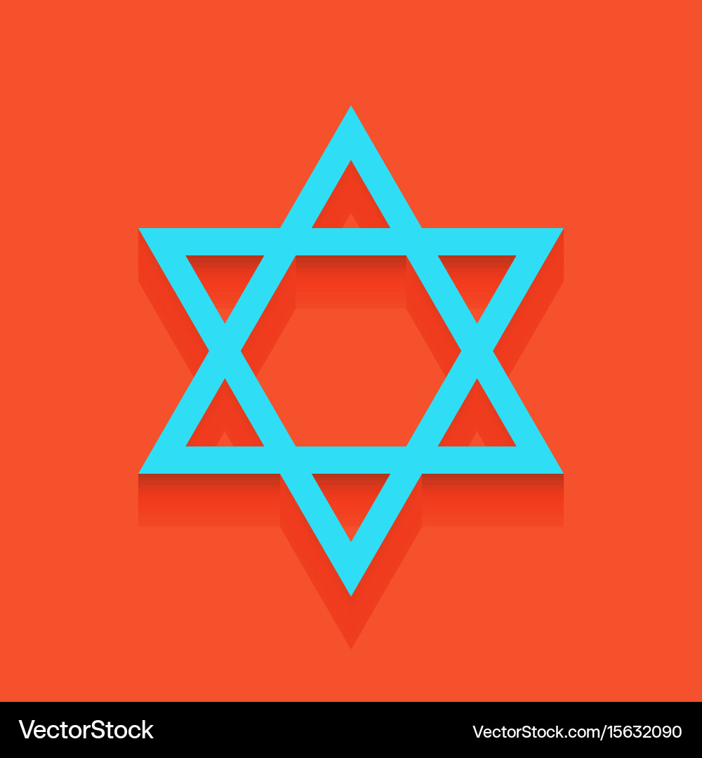 Shield magen david star symbol israel Royalty Free Vector