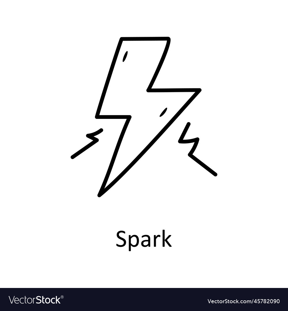 Spark outline icon design nat Royalty Free Vector Image