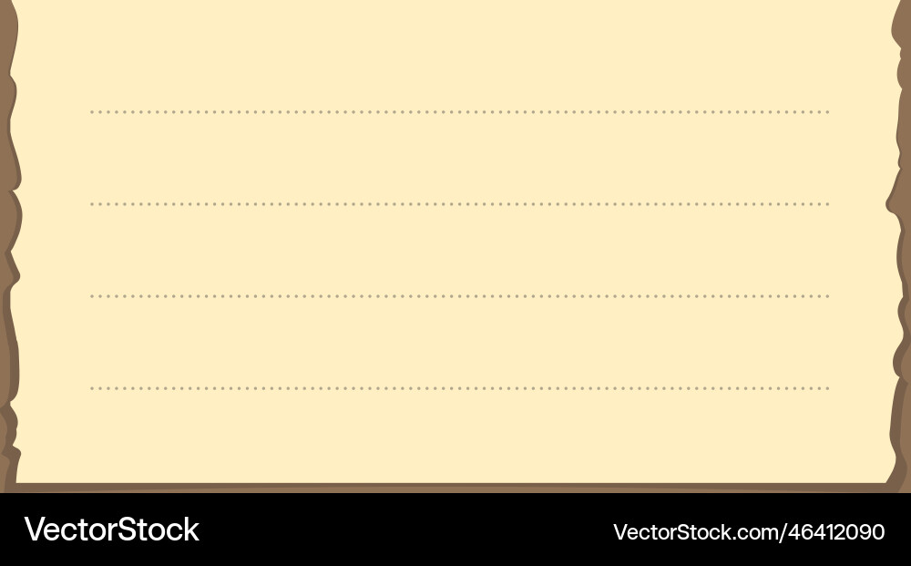 Torn yellow sticky note ripped office memo paper Vector Image
