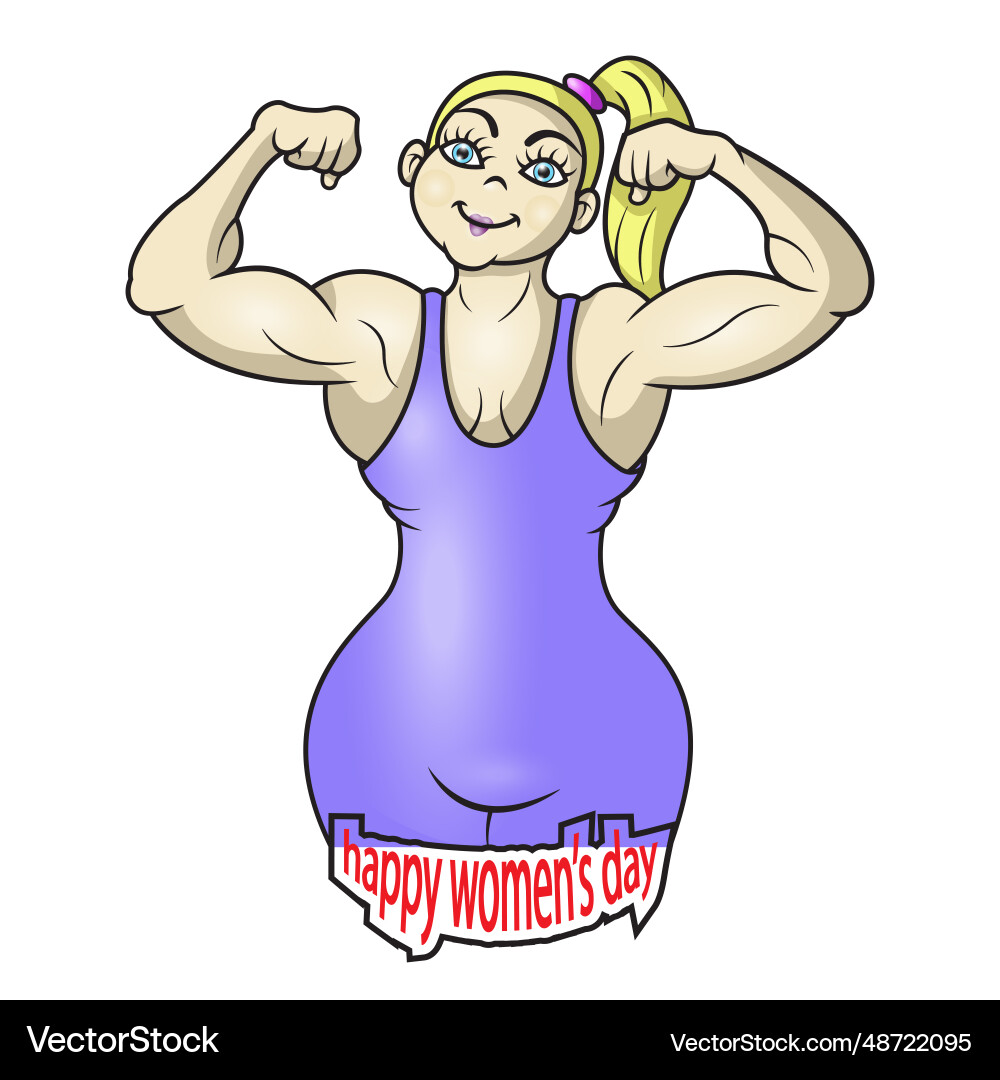 A great and strong woman Royalty Free Vector Image