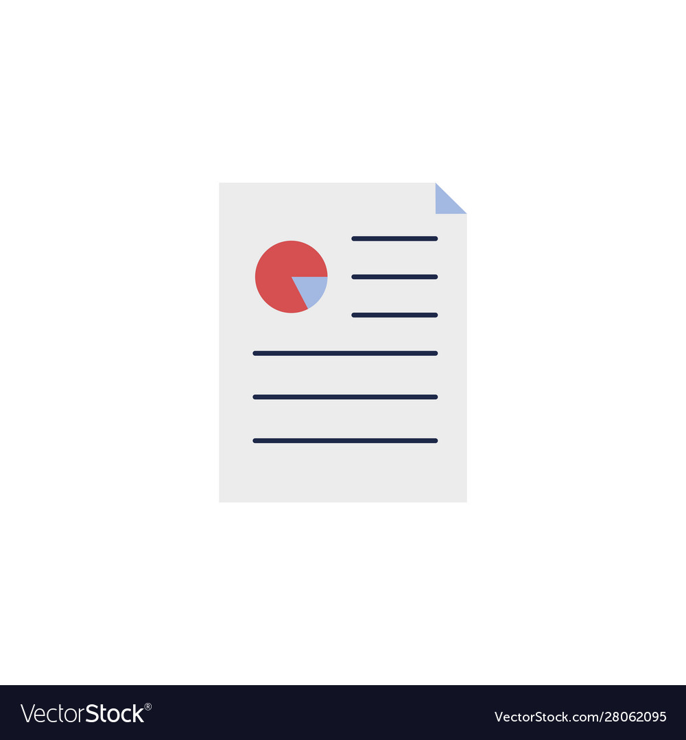 Paper document file flat style Royalty Free Vector Image