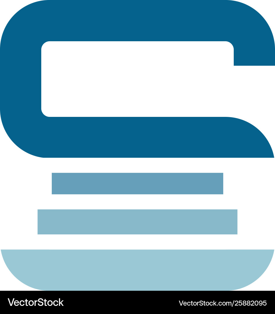 S success stairs logo Royalty Free Vector Image