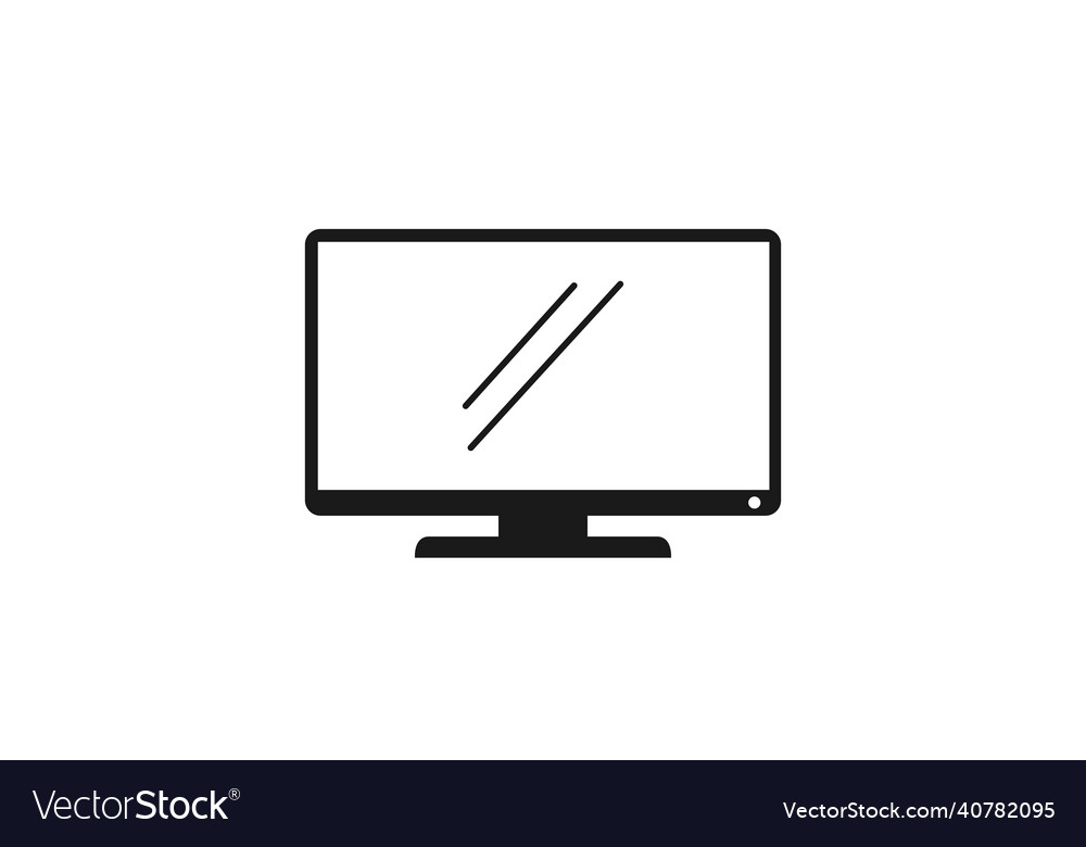 Screen or computer icon Royalty Free Vector Image