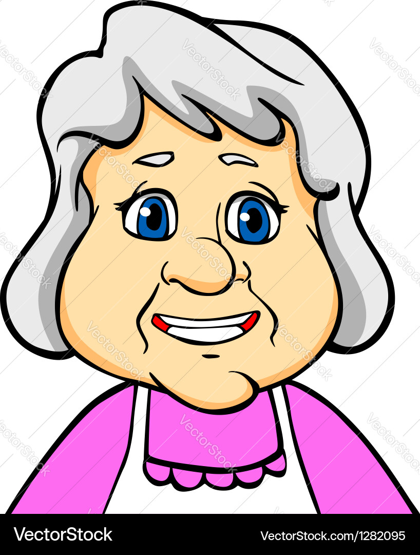 Smiling senior woman Royalty Free Vector Image
