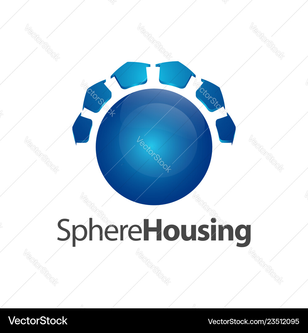 Sphere housing logo concept design symbol graphic Vector Image