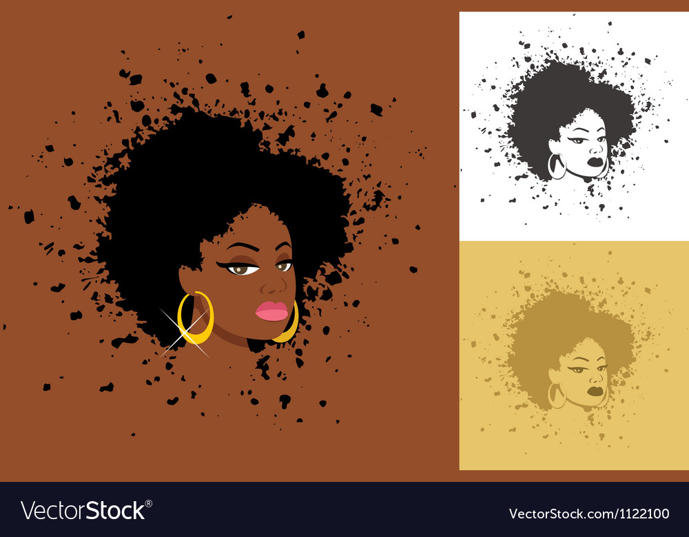Afro Royalty Free Vector Image Vectorstock