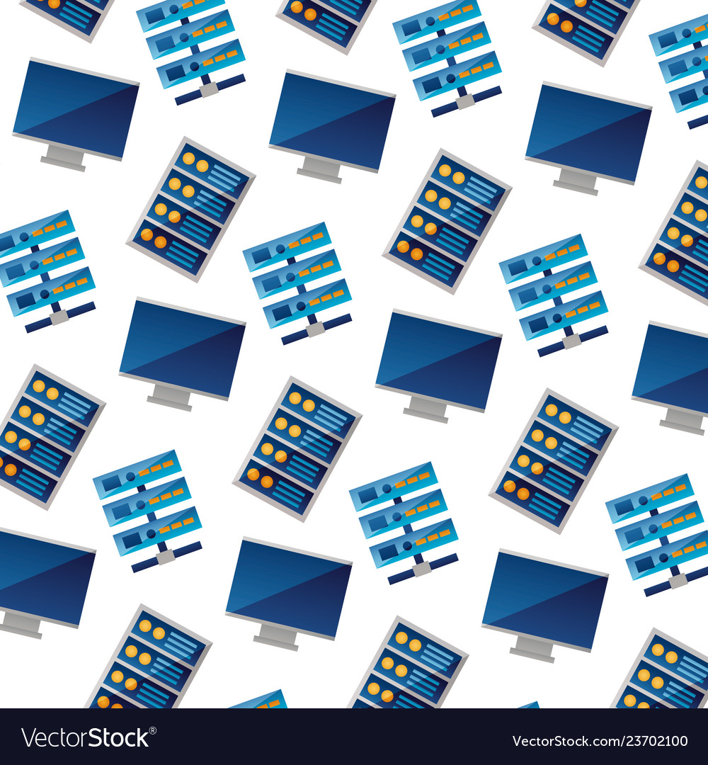 Background computer case database server pattern Vector Image