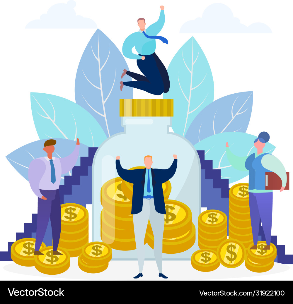 Business money income Royalty Free Vector Image