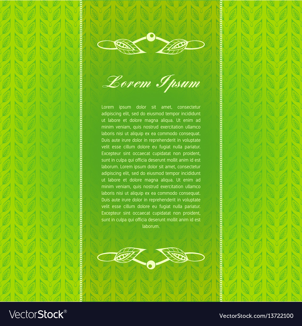 Green calligraphic elements Royalty Free Vector Image