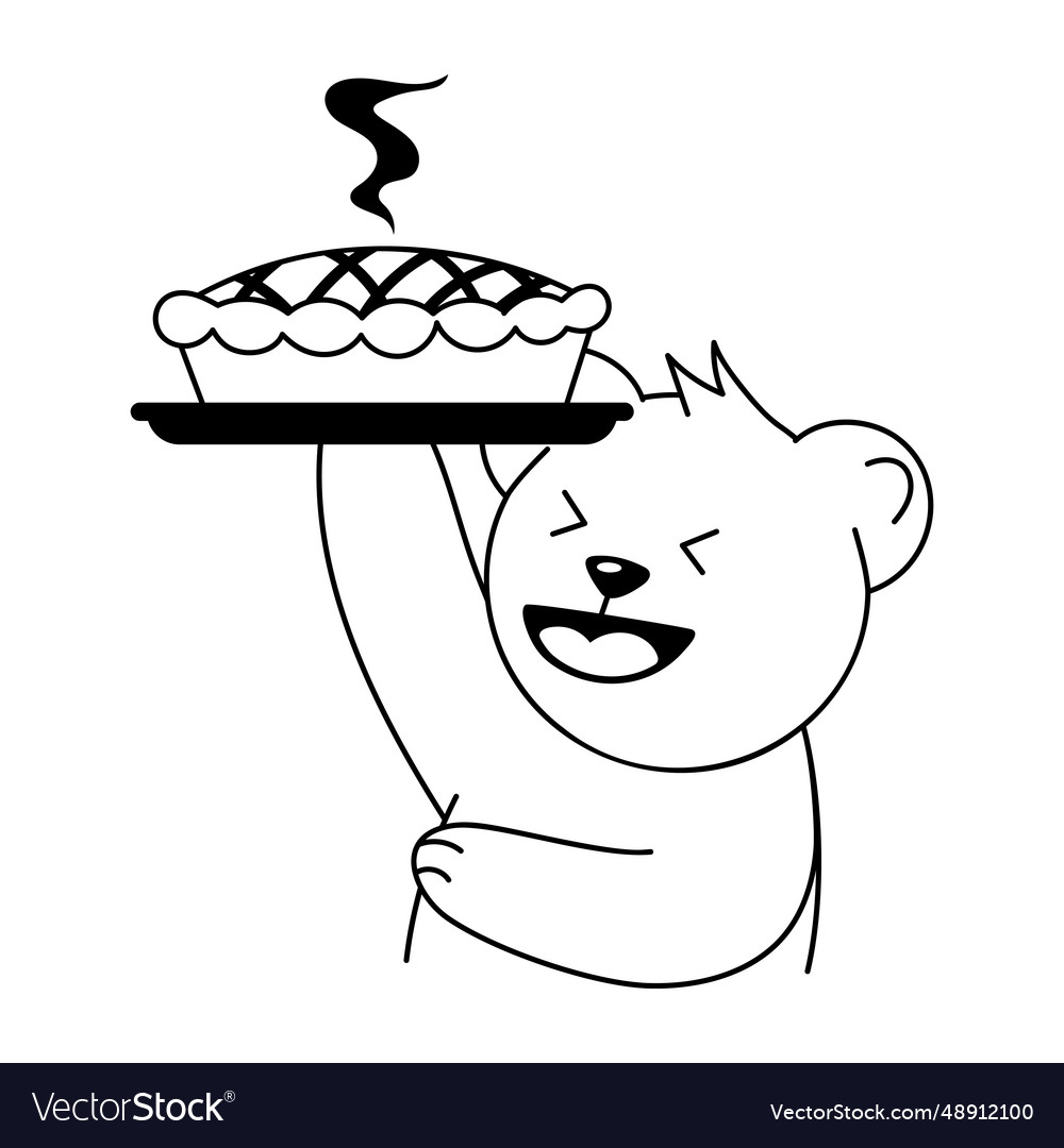 Hot pie Royalty Free Vector Image - VectorStock