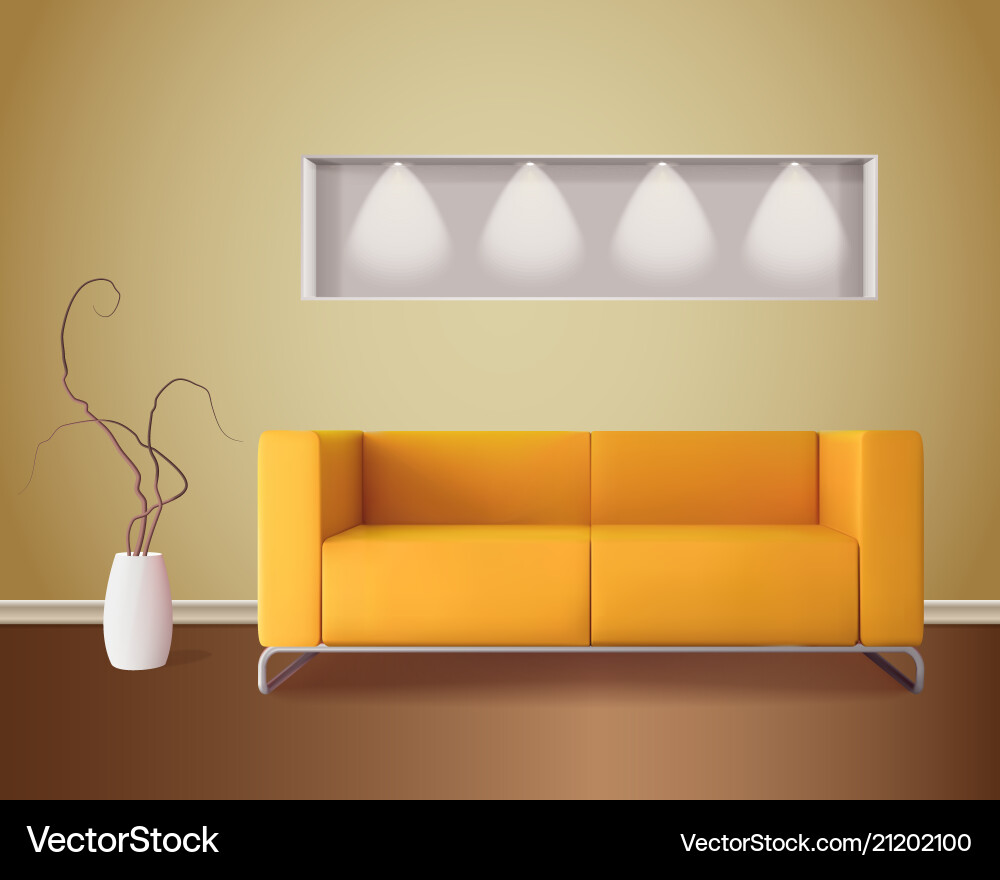 Interior realistic image Royalty Free Vector Image