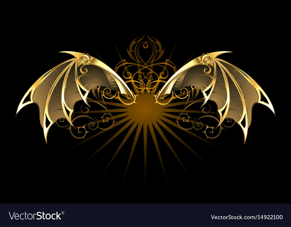 Mechanical dragon wings Royalty Free Vector Image