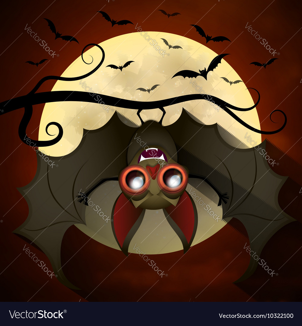 Moon and bats Royalty Free Vector Image - VectorStock