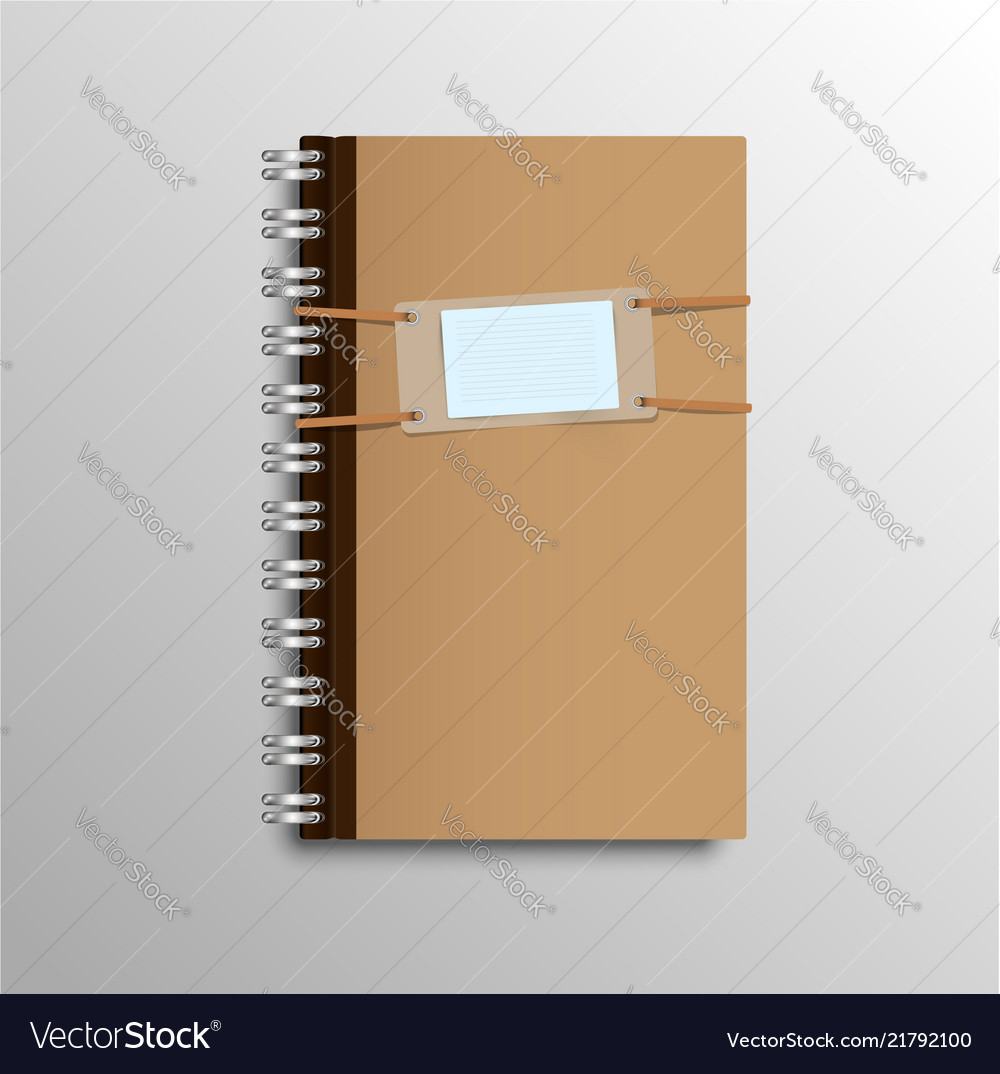 Realistic notebook Royalty Free Vector Image - VectorStock