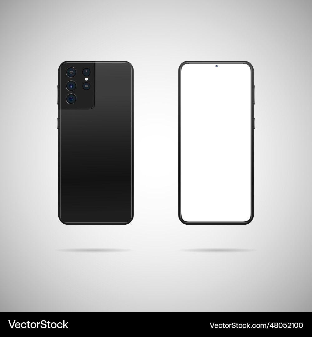 Realistic smartphone with back and front Vector Image