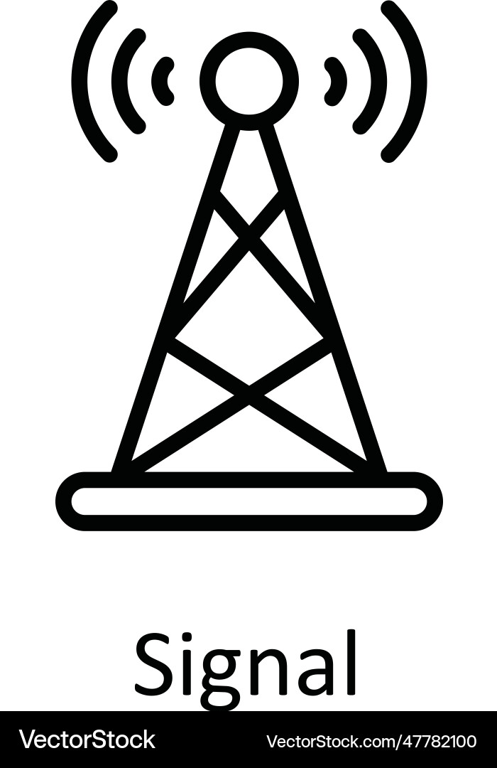 Signal outline icon design o Royalty Free Vector Image