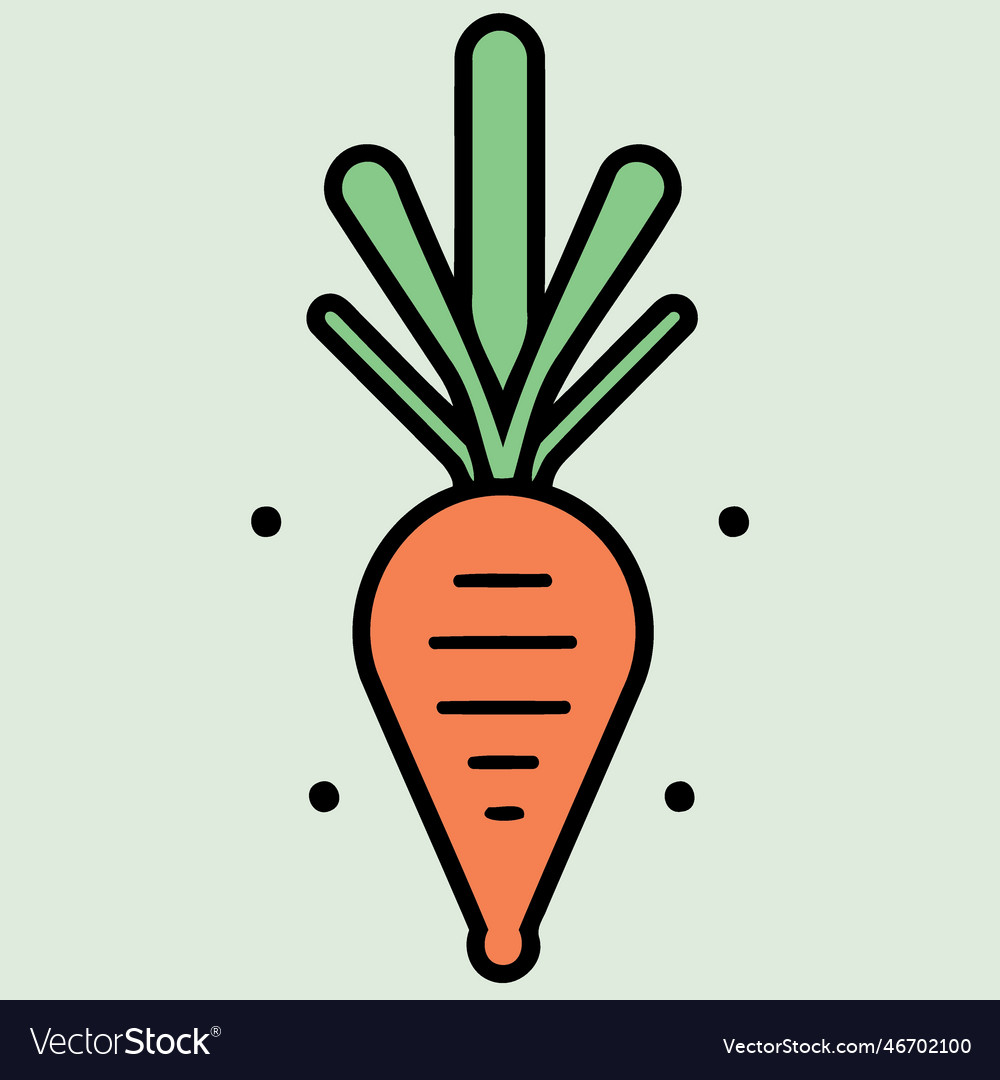 Vegetable food a carrot Royalty Free Vector Image