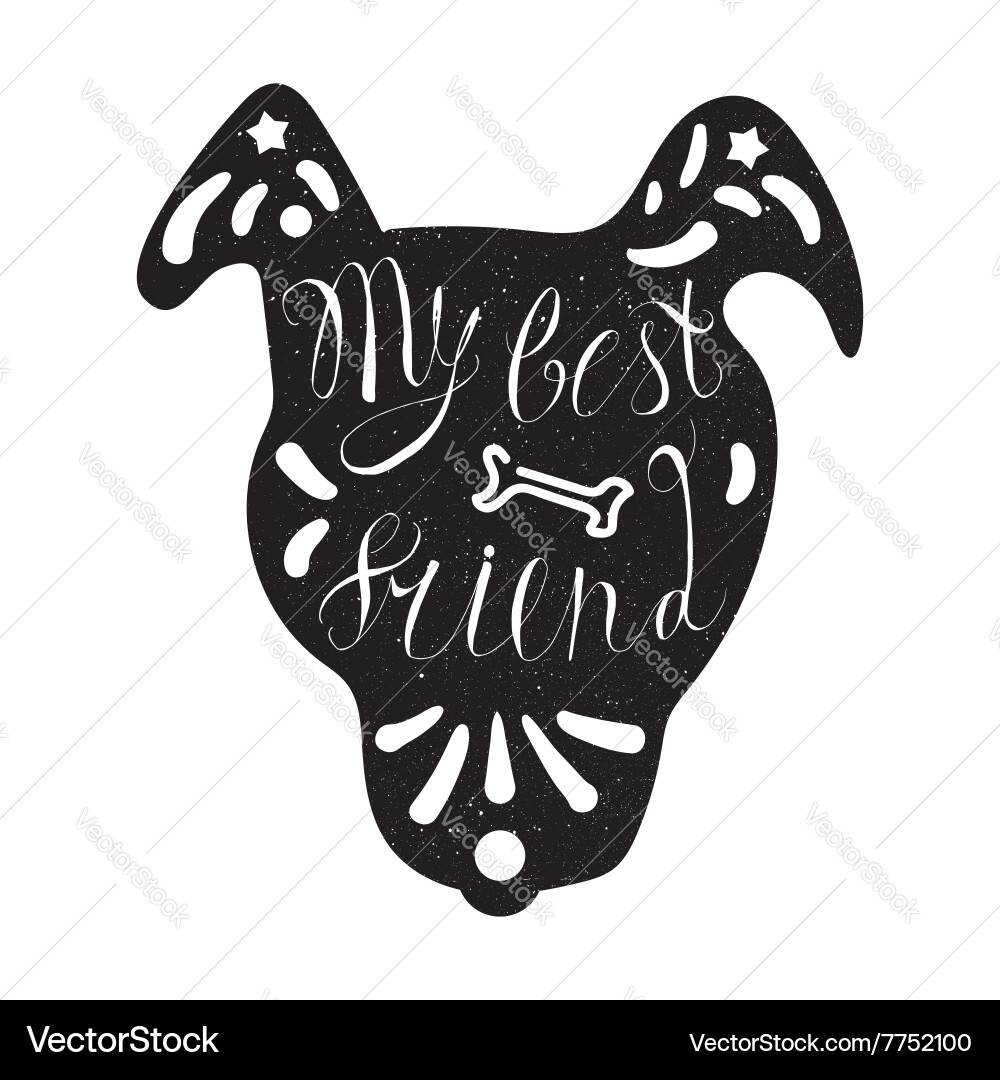 Vintage hand drawn lettering in pet Royalty Free Vector