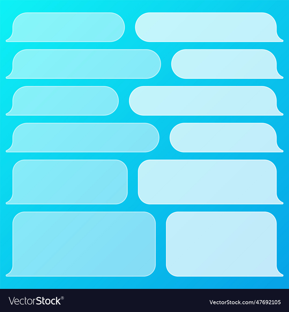 Blank transparent various message bubbles Vector Image