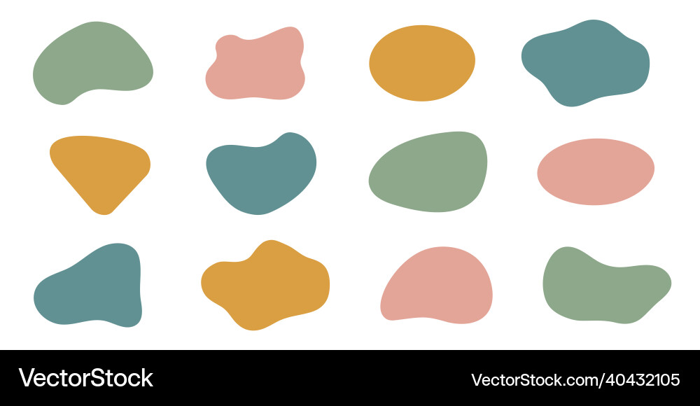 Blob shape organic in boho style Royalty Free Vector Image