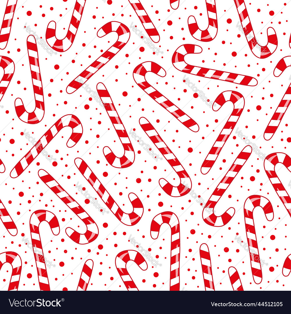 Candy cane seamless pattern Royalty Free Vector Image