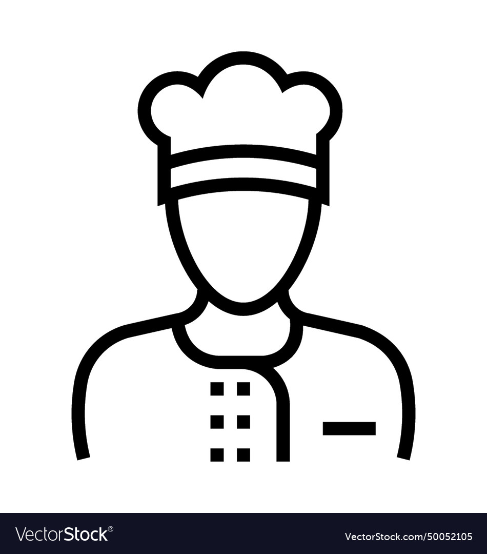 Chef line icon Royalty Free Vector Image - VectorStock
