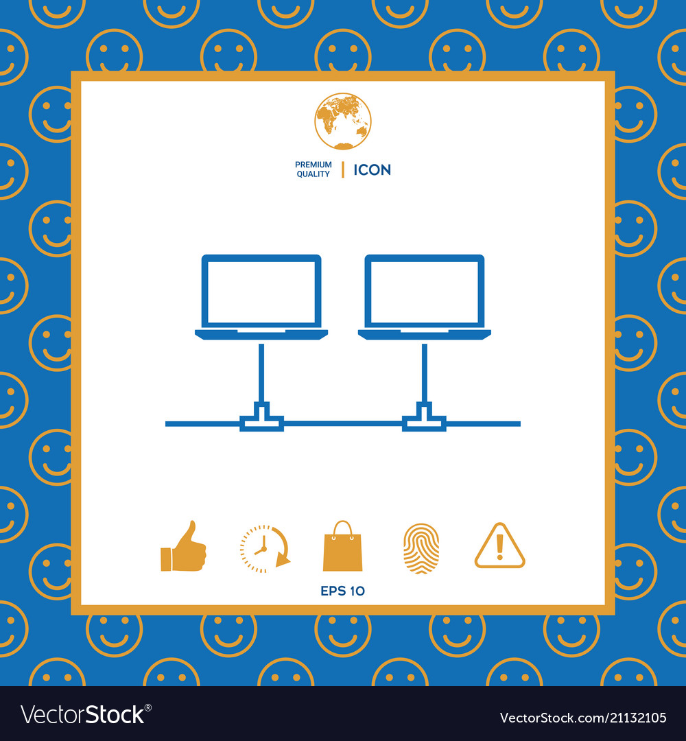 Computer network icon Royalty Free Vector Image