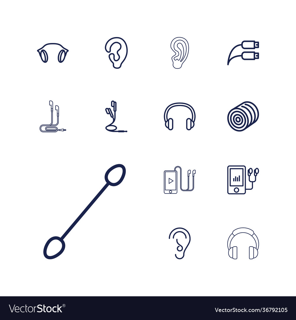 Ear icons Royalty Free Vector Image - VectorStock