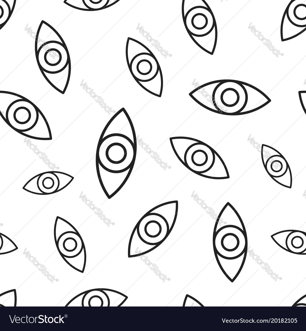 Eye seamless pattern background business flat Vector Image