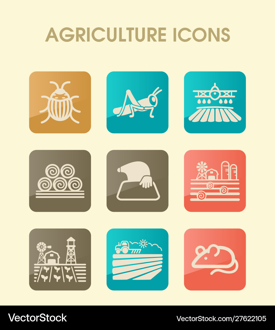 Farm field icon agriculture sign Royalty Free Vector Image