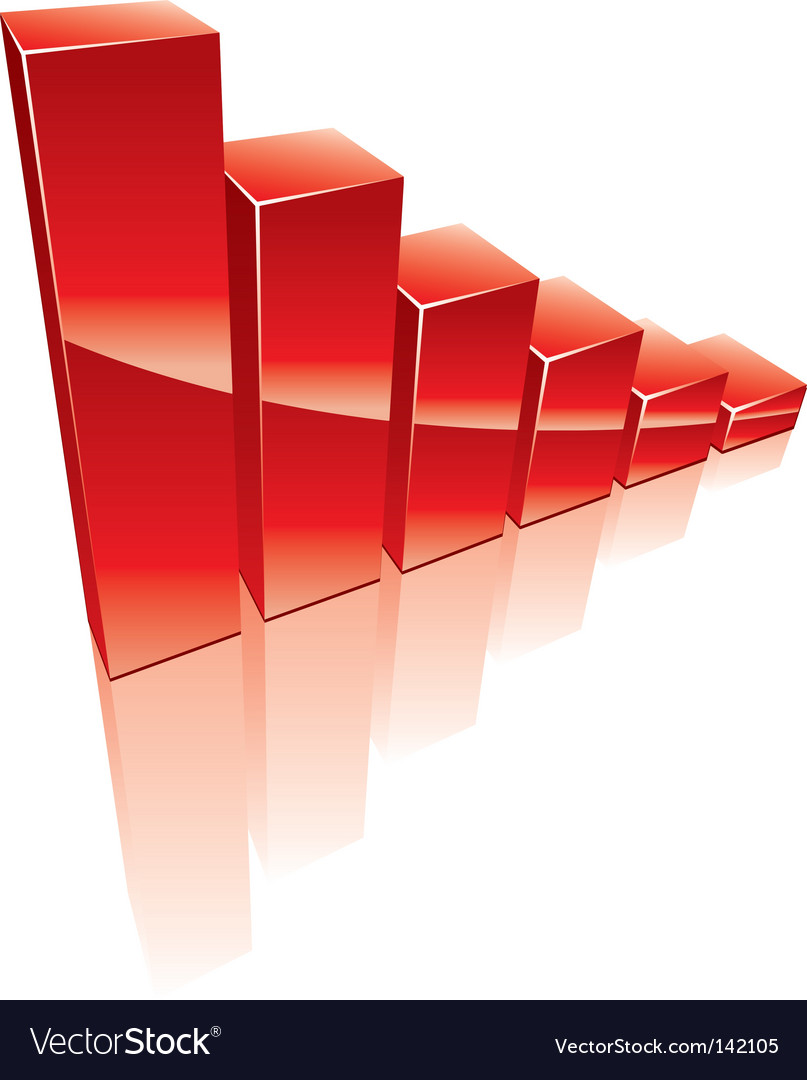 Graph going down Royalty Free Vector Image - VectorStock