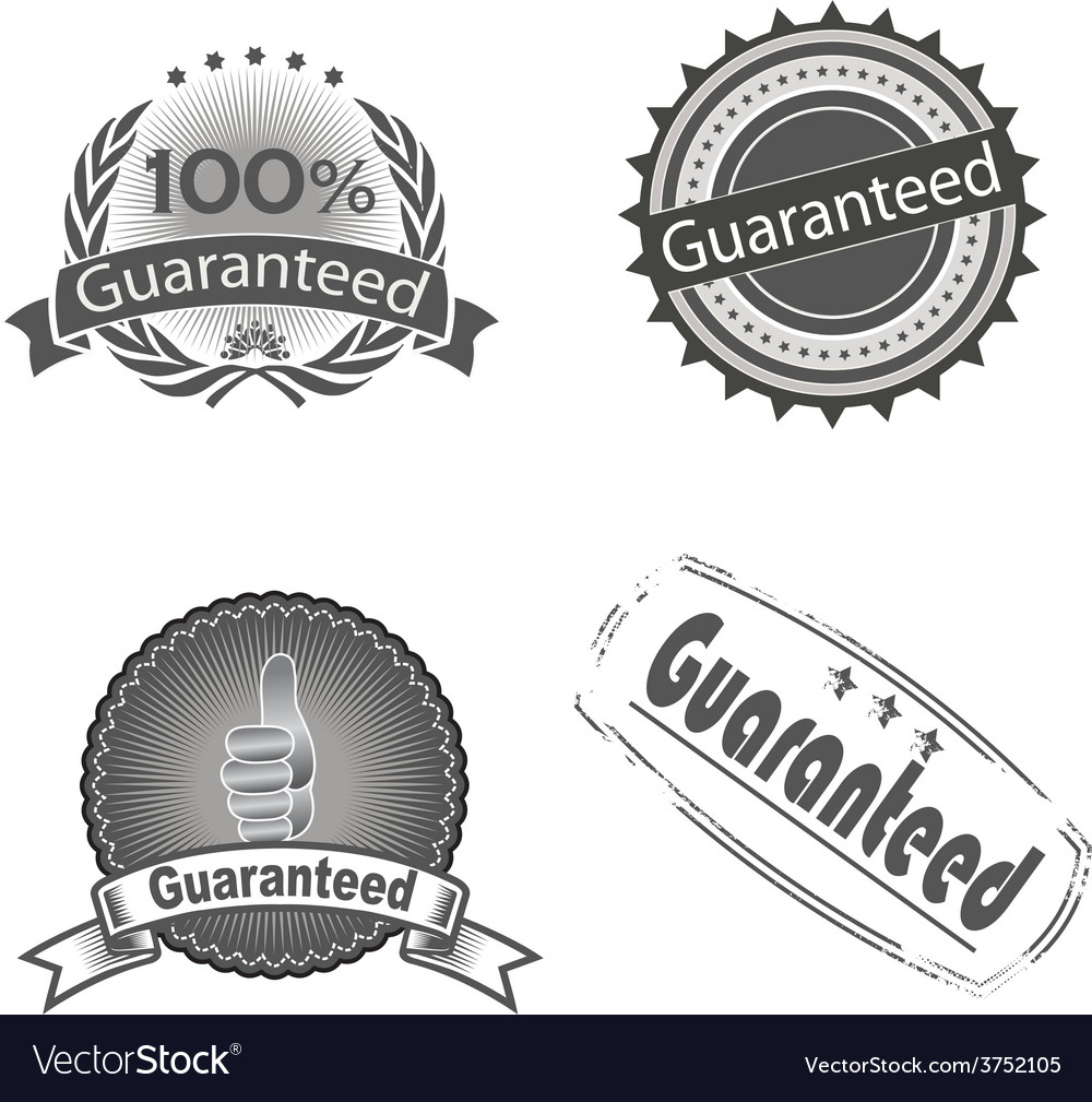 Guaranteed logo Royalty Free Vector Image - VectorStock
