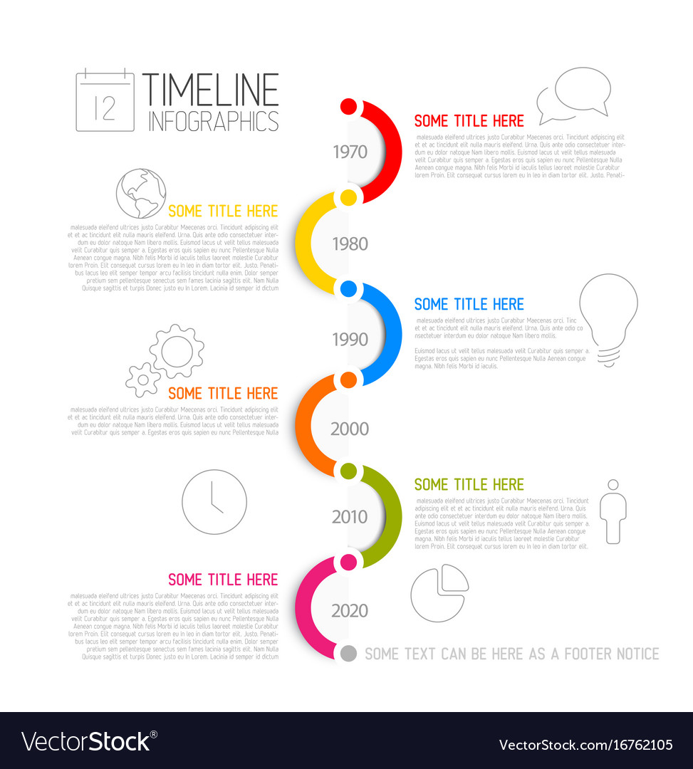 Infographic timeline report template Royalty Free Vector