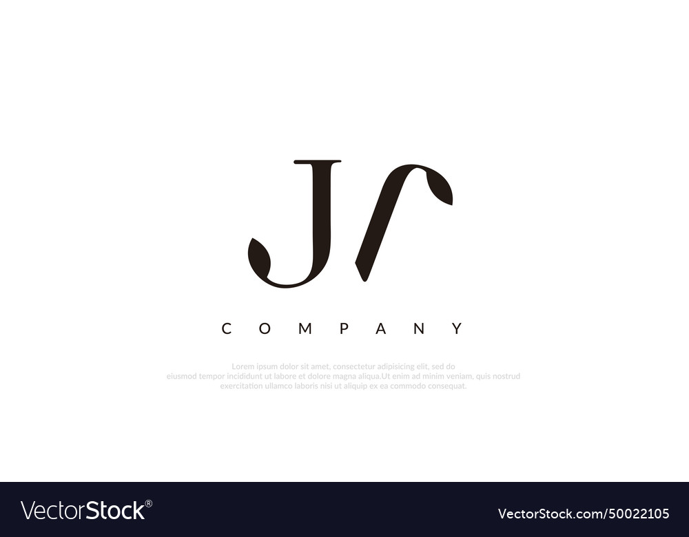 Initial jv logo design Royalty Free Vector Image