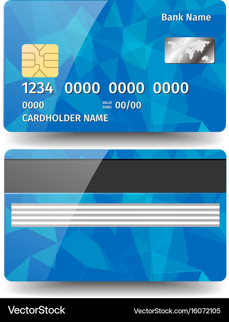 Realistic detailed credit card with abstract Vector Image
