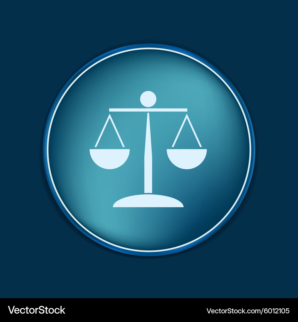 Scales of justice icon Royalty Free Vector Image
