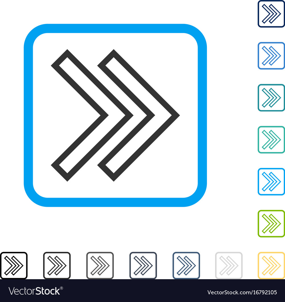 Shift right framed icon Royalty Free Vector Image