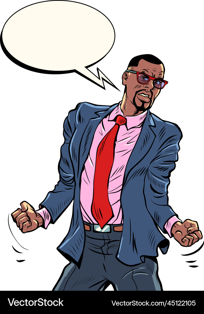 Strong businessman powerful man heroic leader Vector Image