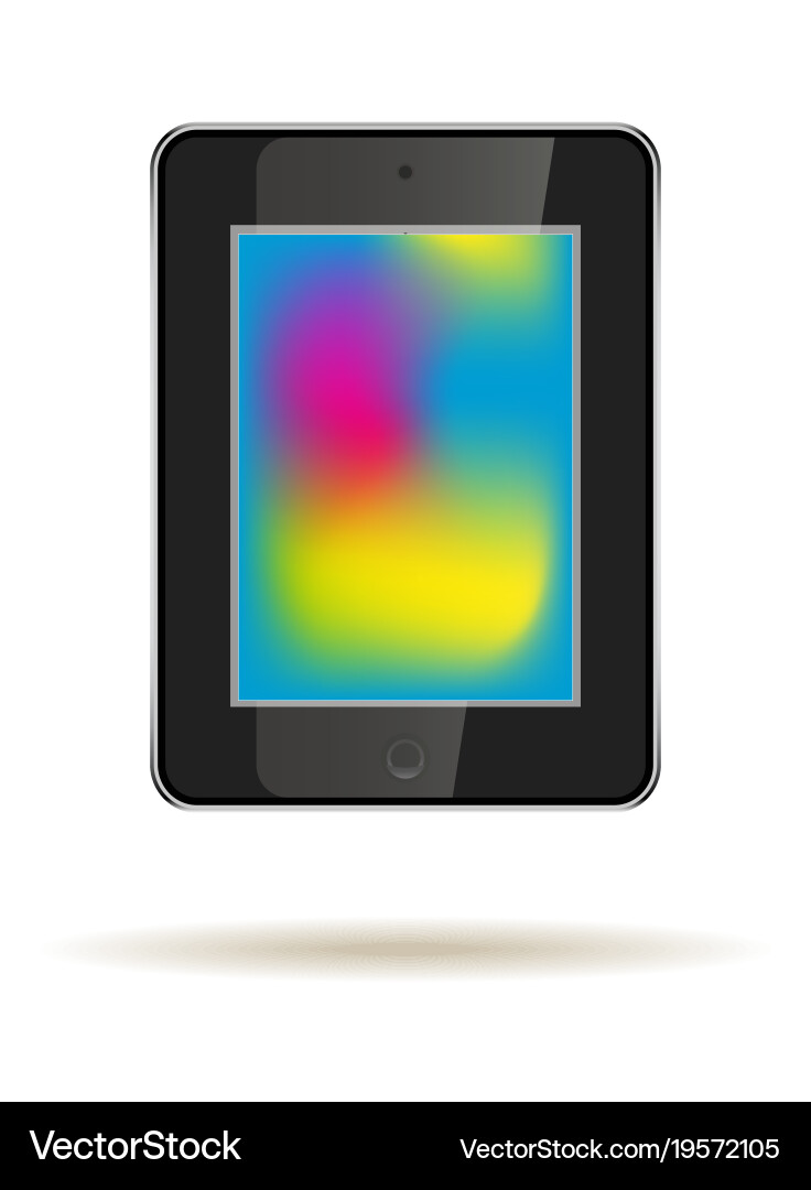 Tablet in ipad style black color with trending Vector Image