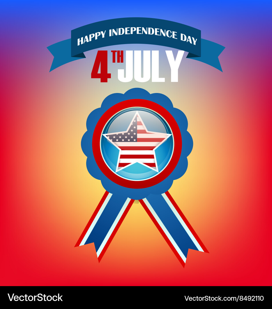 4th of july - abstract flag design independence Vector Image