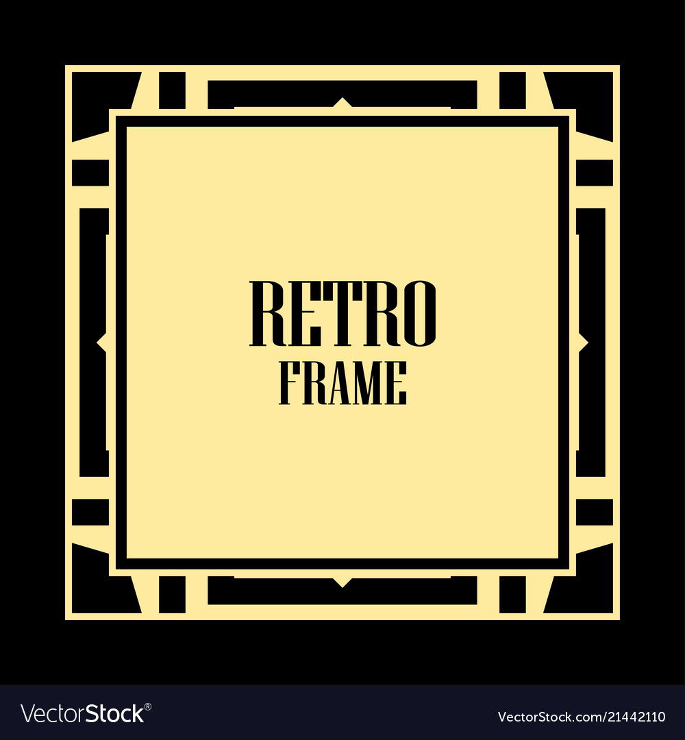 Art deco frame Royalty Free Vector Image - VectorStock