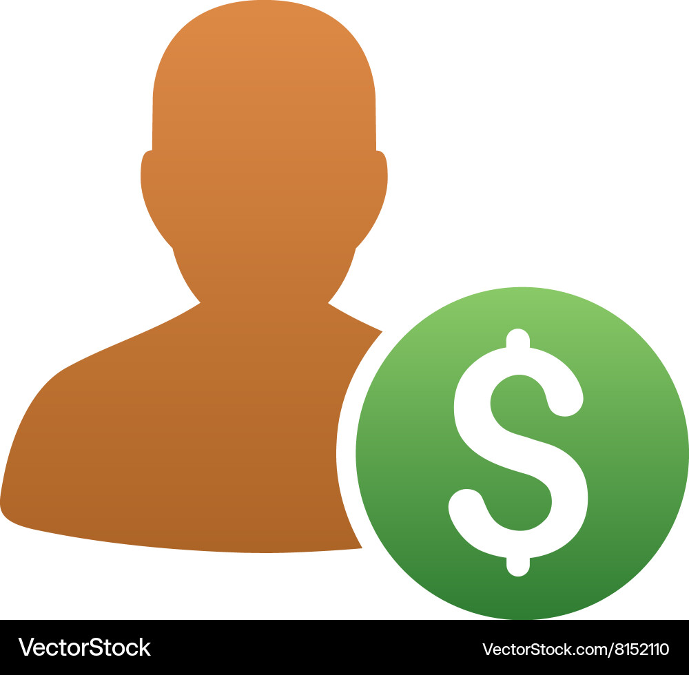 Banker gradient icon Royalty Free Vector Image