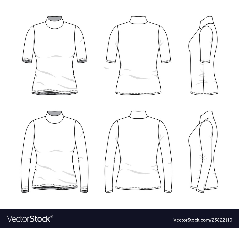 Blank Clothing Templates Royalty Free Vector Image