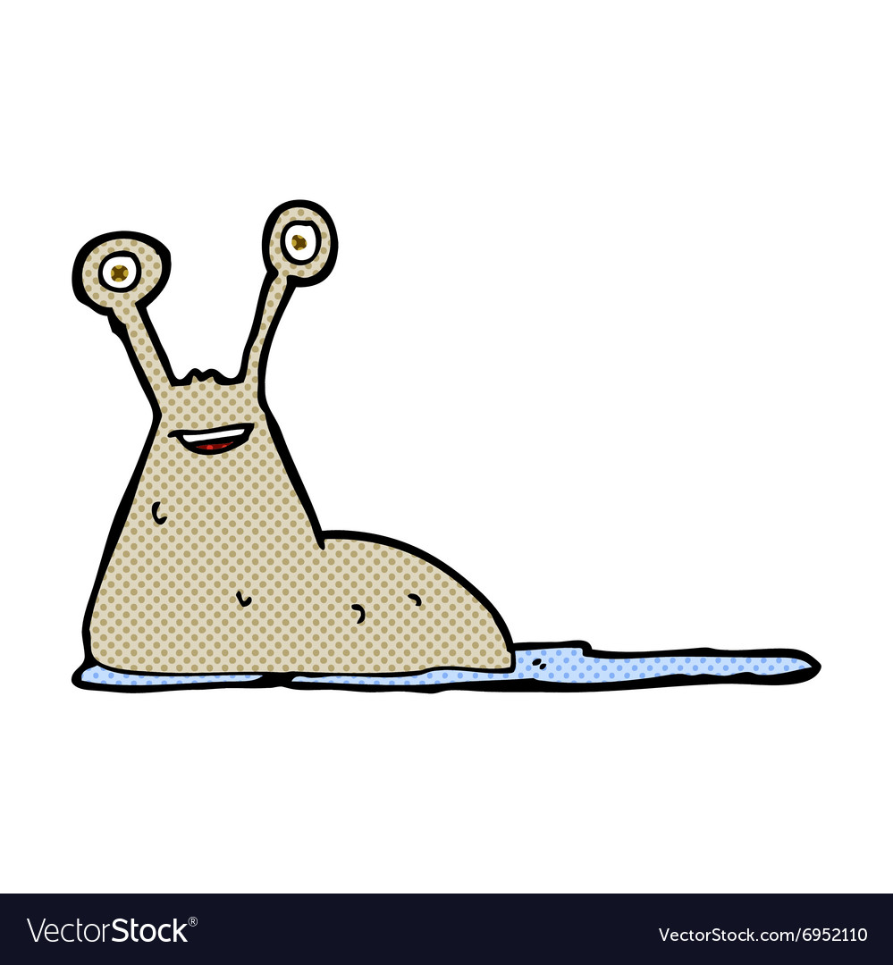 Comic cartoon slug Royalty Free Vector Image - VectorStock