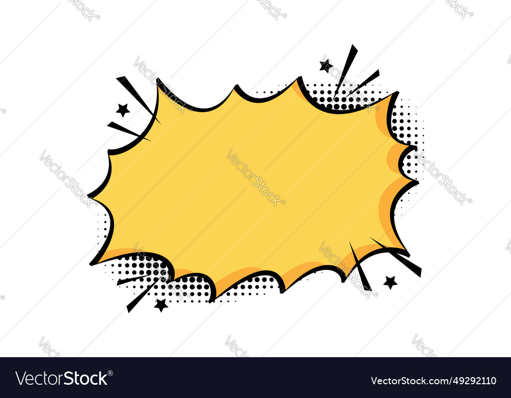 Comic text speech chat bubble explosion pop art Vector Image