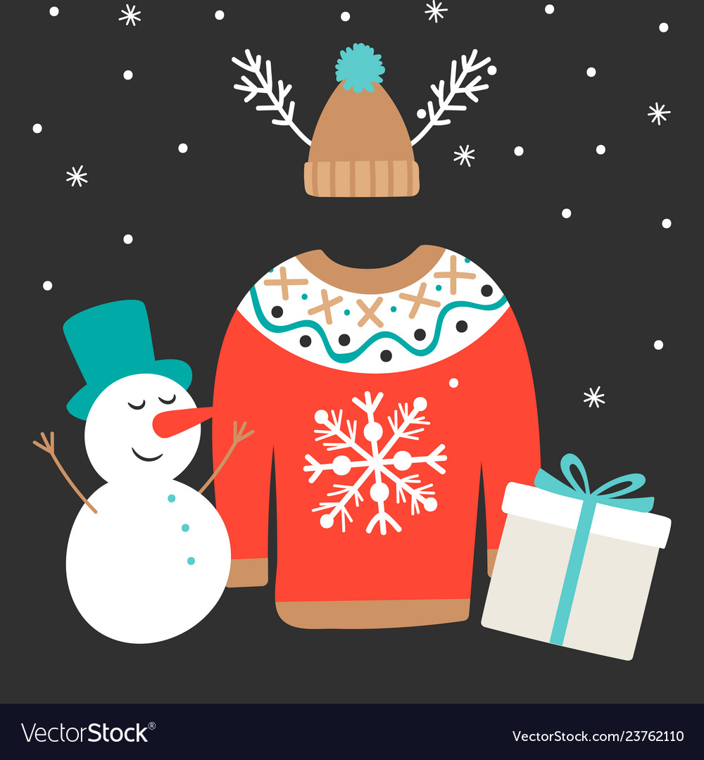 Cute winter Royalty Free Vector Image - VectorStock
